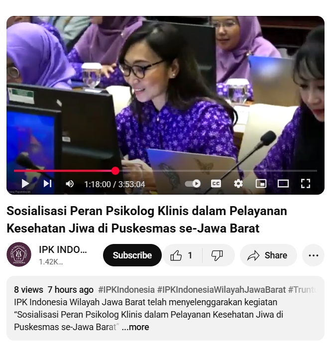 Ikatan Psikolog Klinis Indonesia Mendukung Layanan Kesehatan Jiwa di Puskesmas Se-Jawa Barat ...